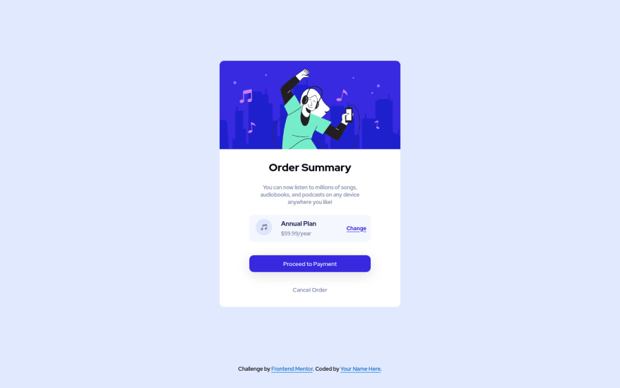 Frontend Mentor Order Summary Frontendmentor Project By Maskcoder Coding Challenge Solution
