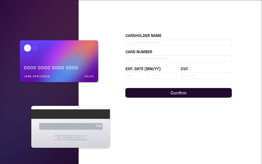 Frontend Mentor Interactive Card Details Form Using Sass Coding