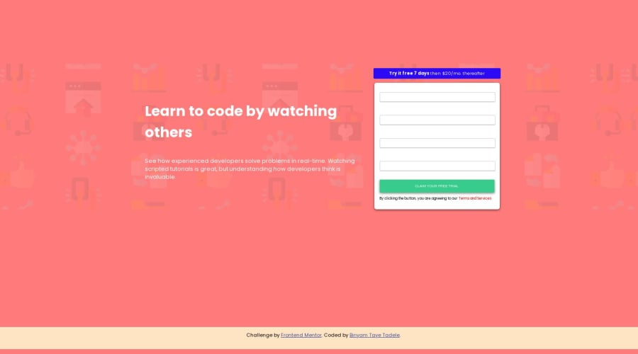 Frontend Mentor Intro Component With Sign Up Form Coding Challenge