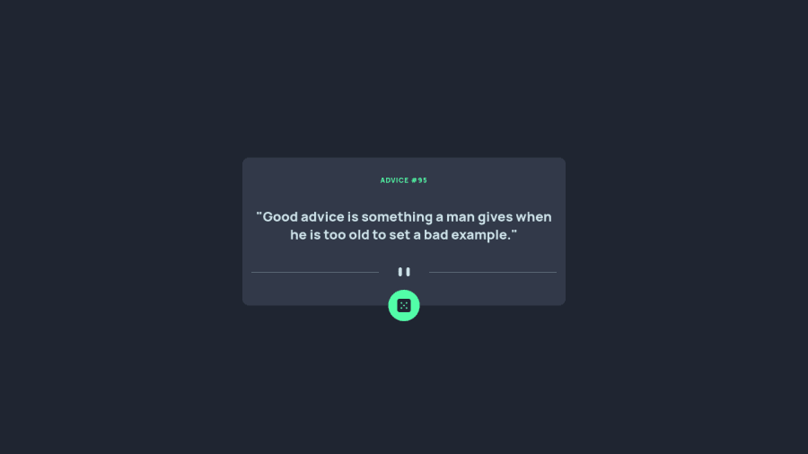 Frontend Mentor Advice Generator App Next Js And Tailwind Css Coding