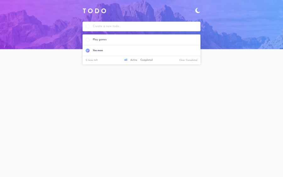 Frontend Mentor Todo App Built With Reactjs And Framer Motion By