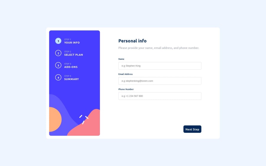 Frontend Mentor Multi Step Form Vite React Contextapi Css Grid Css Flexbox Sass Coding