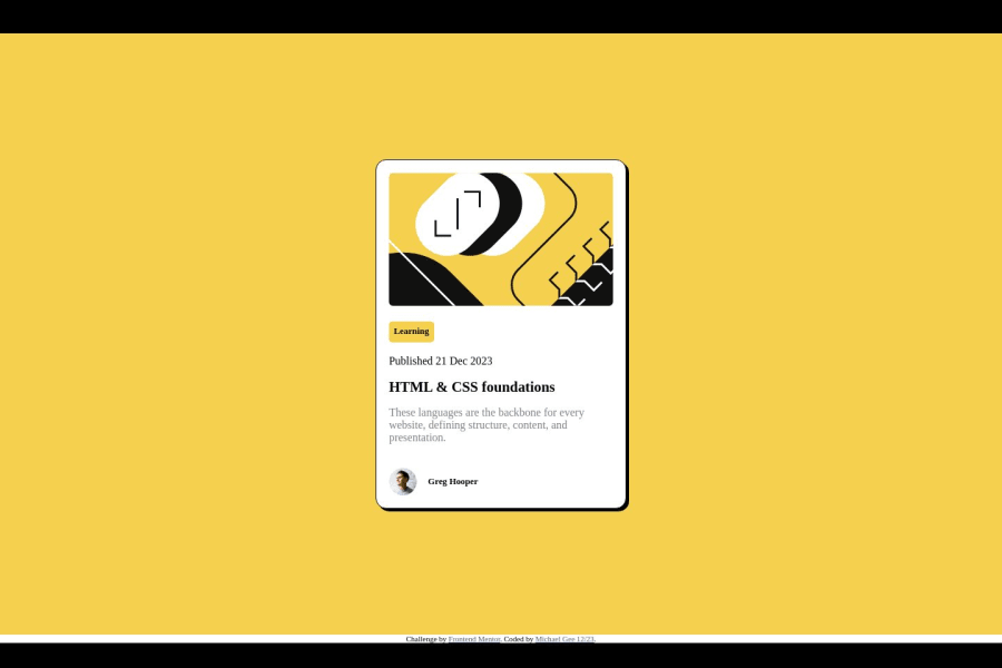 Frontend Mentor Blog Preview Card Challenge Coding Challenge Solution