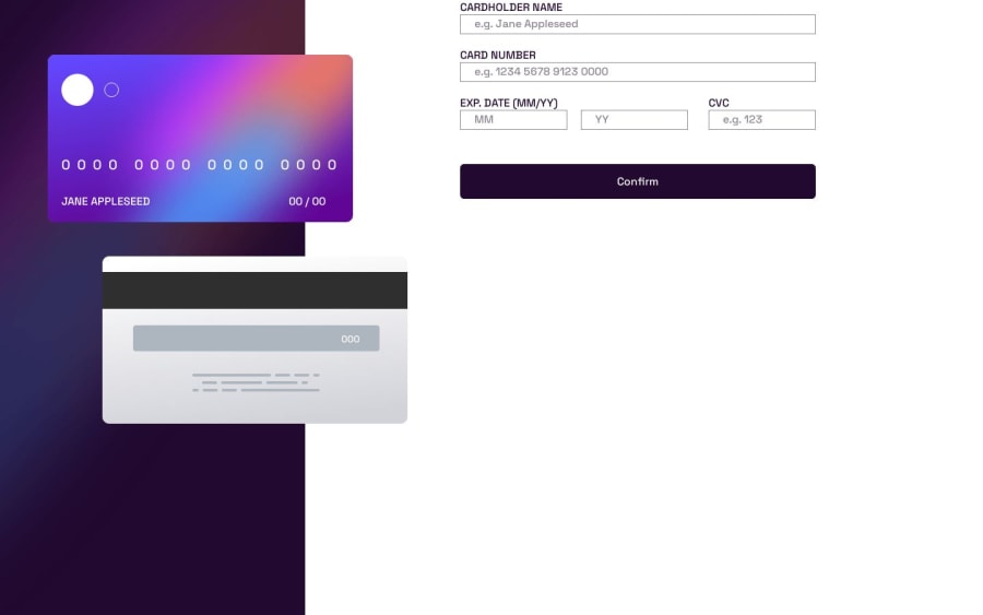 Frontend Mentor Interactive Card Details Form Solution Coding