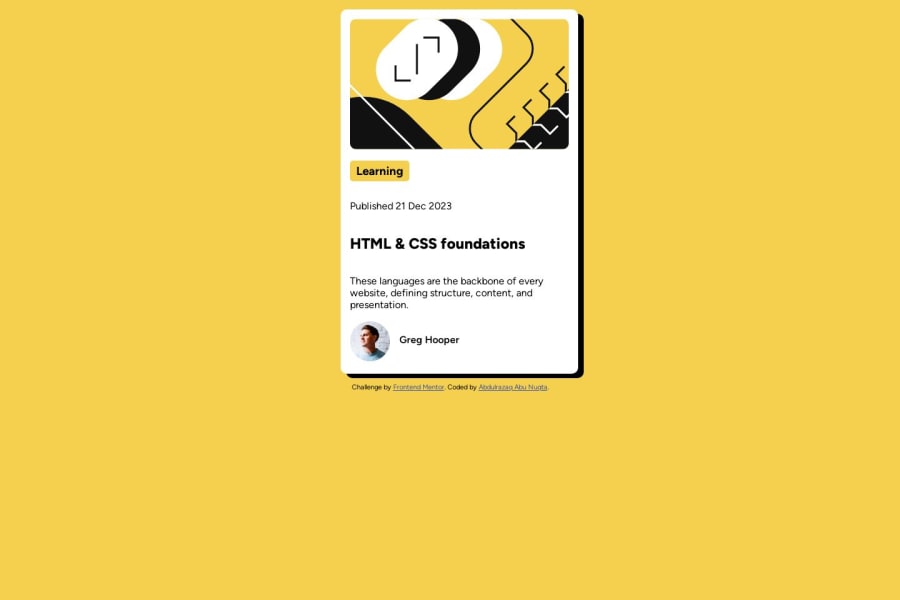 Frontend Mentor Html Css Flexbox Coding Challenge Solution