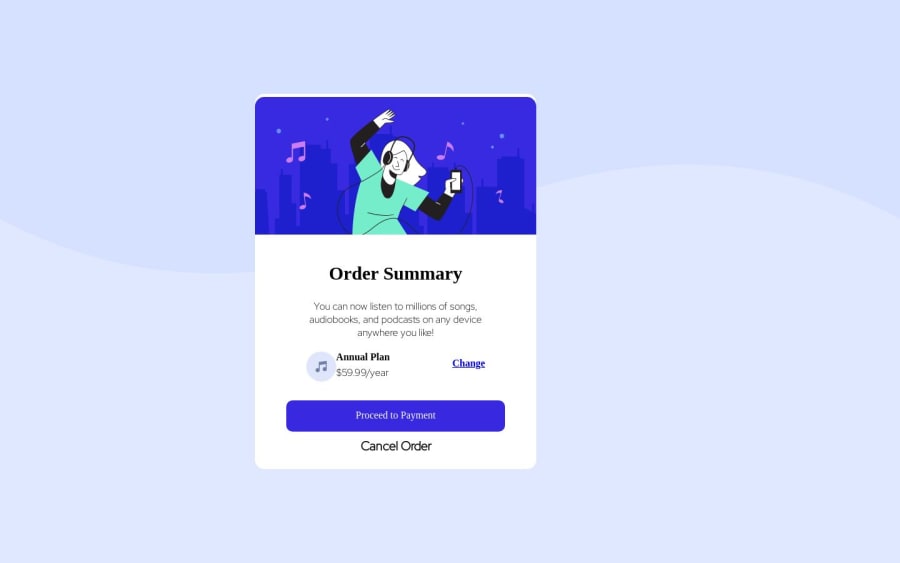 Frontend Mentor Summary Order Challenge Coding Challenge Solution