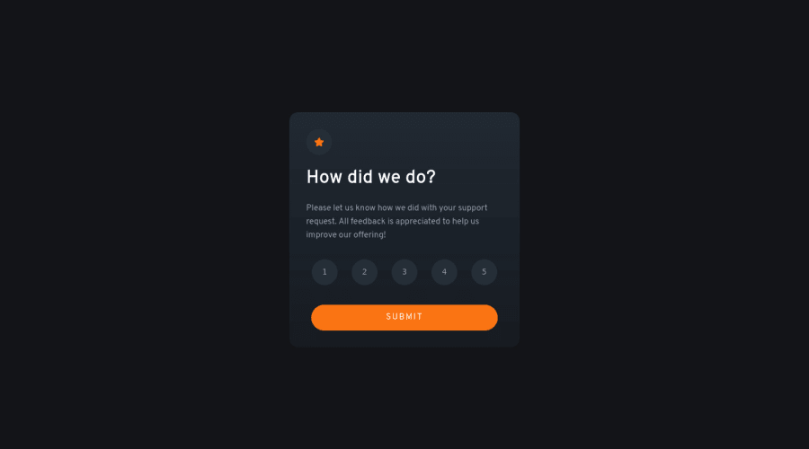 Frontend Mentor Interactive Rating Component Page With Html Css And Js Coding Challenge Solution