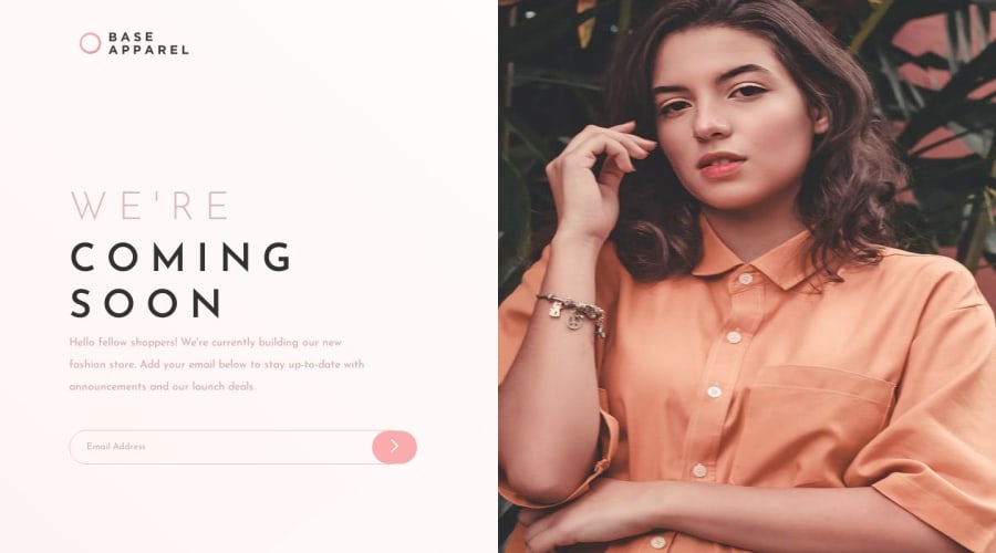 Frontend Mentor Respsonsive Coming Soon Page Vite React Css Grid