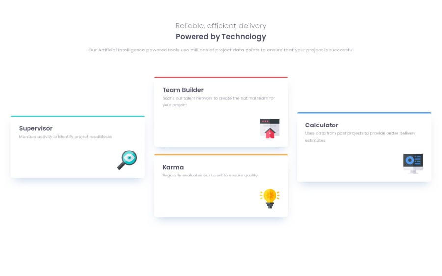 Frontend Mentor Four Card Feature Section Master Using Css Scss
