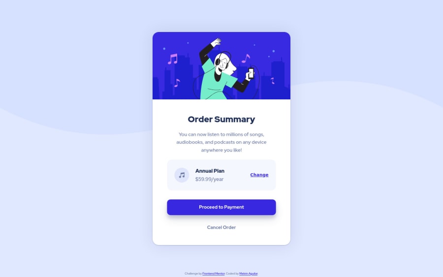 Frontend Mentor Order Summary Component Sass Mobile First Bem