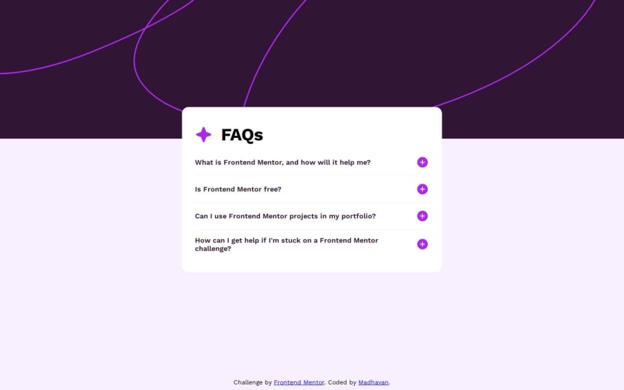 Frontend Mentor Responsive Faq Accordion Using Reactjs Coding