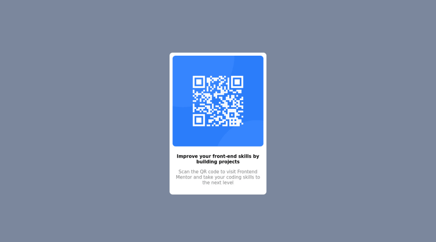 Frontend Mentor Centered Qr Code Card Using Flexbox Coding Challenge