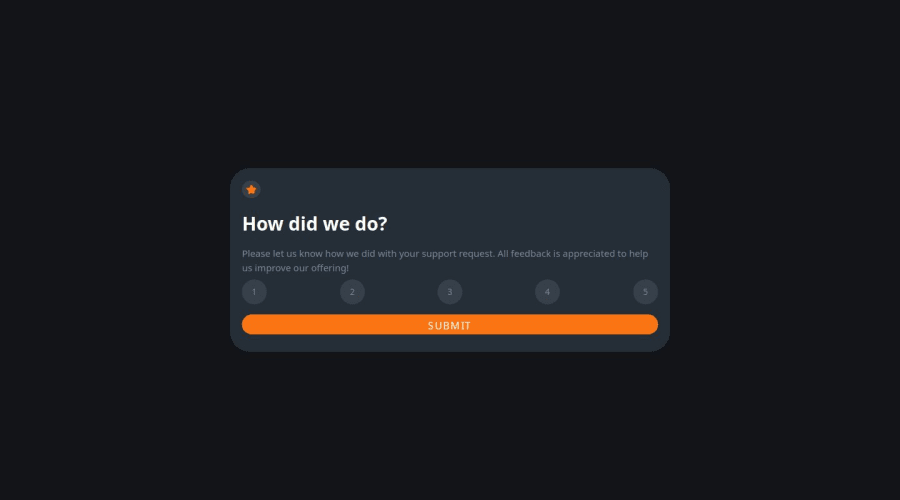 Frontend Mentor Interactive Rating Using Css And Js Coding Challenge Solution