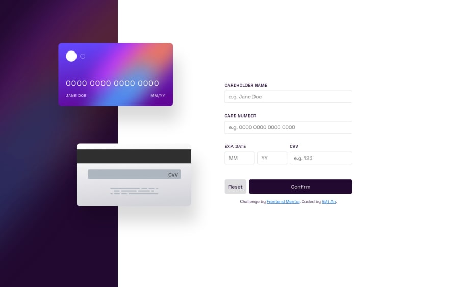 Frontend Mentor Interactive Card Details Form Using React And Sass