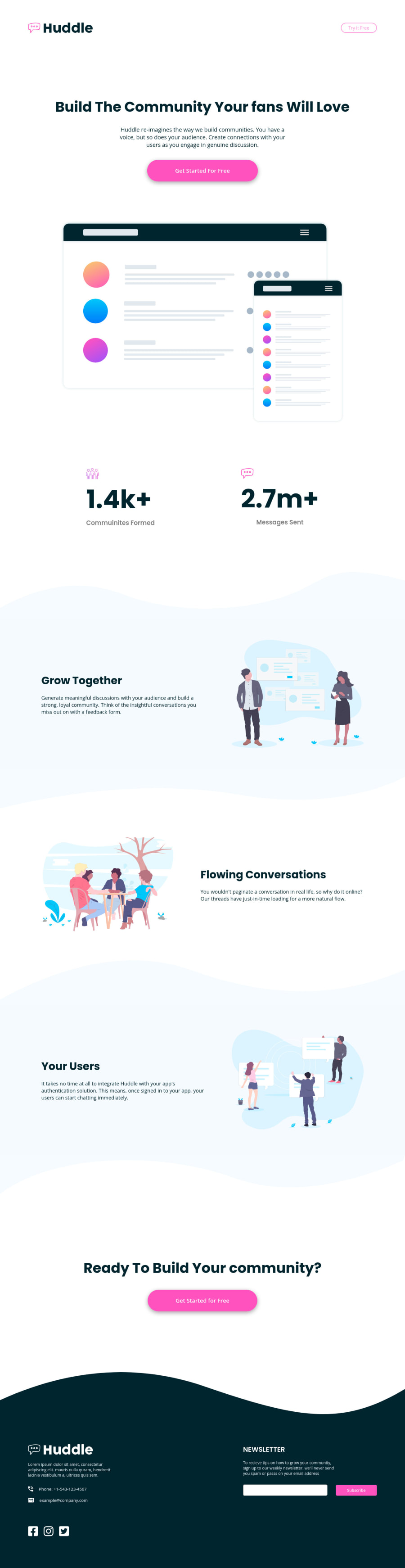 Frontend Mentor Landing Page With Curved Sections Using React