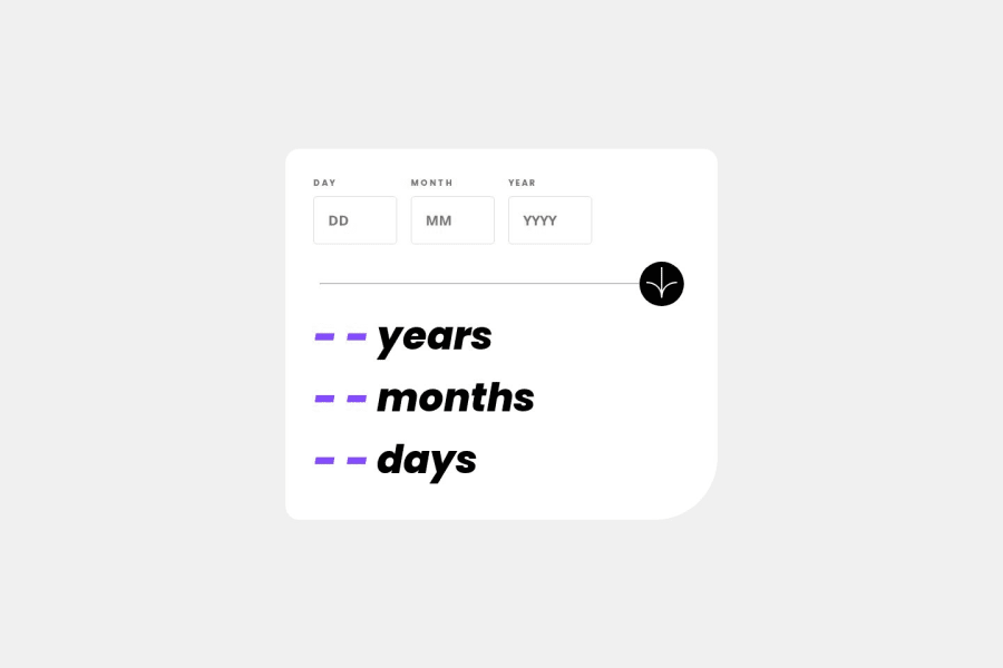 Frontend Mentor Age Calculator App Coding Challenge Solution