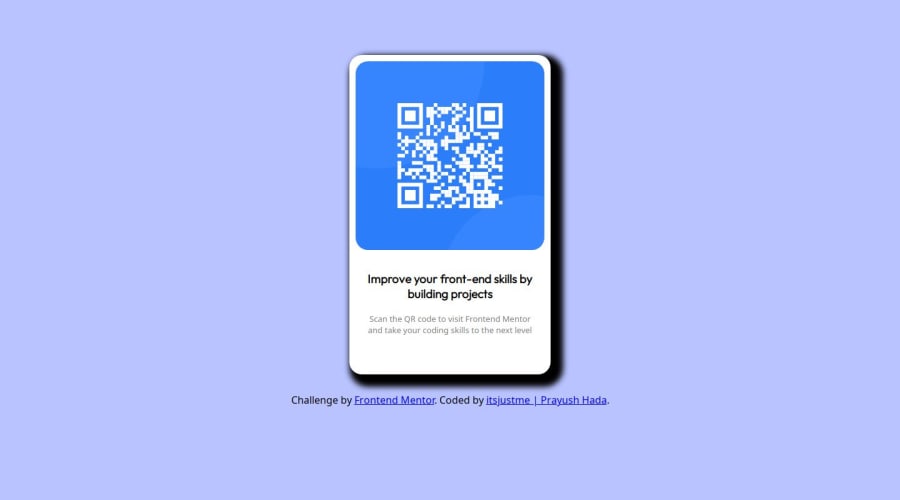 Frontend Mentor Qr Component Using Basic Css Padding Margin And Flexbox Coding Challenge