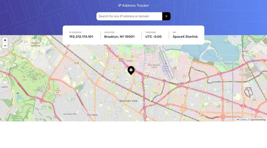 Frontend Mentor Responsive Ip Address Tracker Built With Html Css Js
