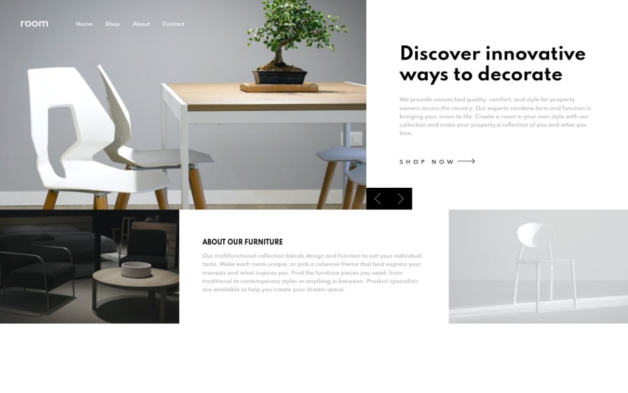 Frontend Mentor Room Homepage Master Project Created With Html Css