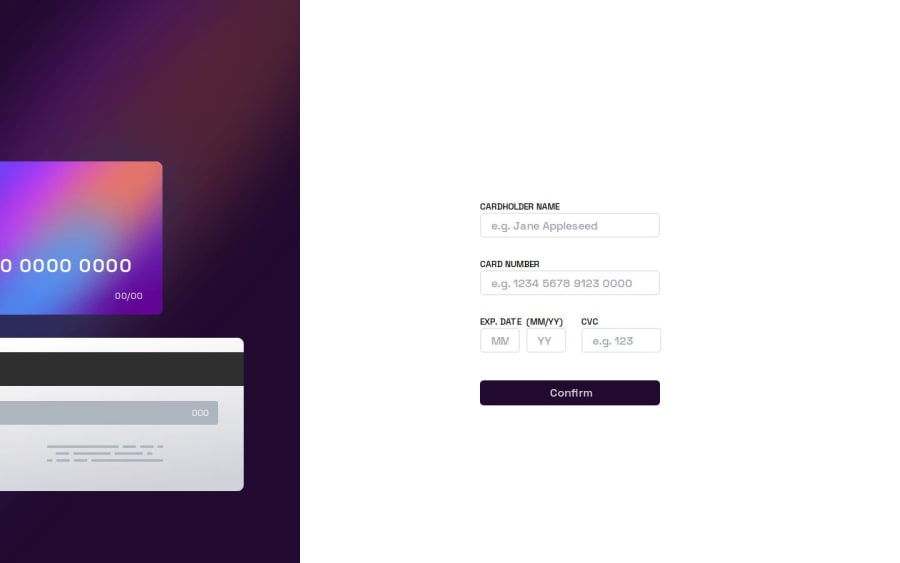 Frontend Mentor | interactive card details coding challenge solution Frontend Mentor | interactive card details coding challenge solution