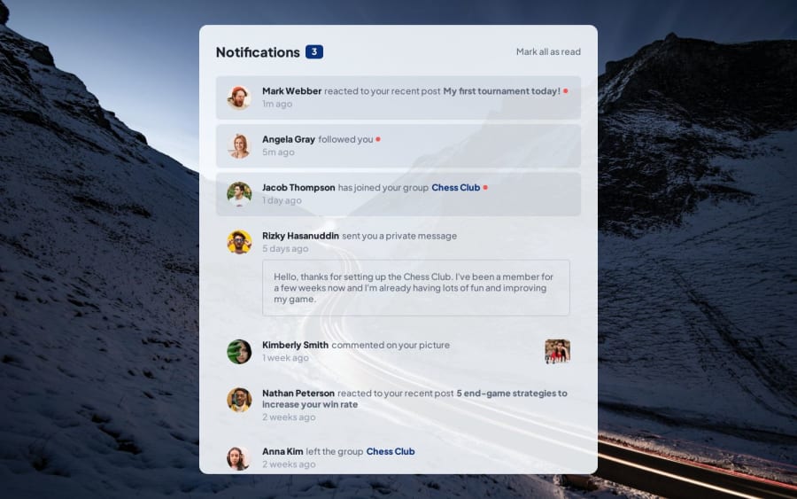 Frontend Mentor Notification Page Using Json And Vanilla Js Coding Challenge Solution