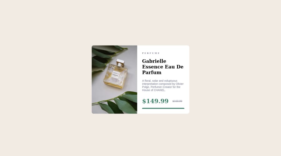 Frontend Mentor Perfume Shop Project Coding Challenge Solution