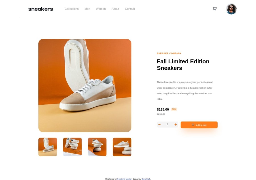 Frontend Mentor Ecommerce Product Page Using Html Css Flexbox And Media Query And Js Coding