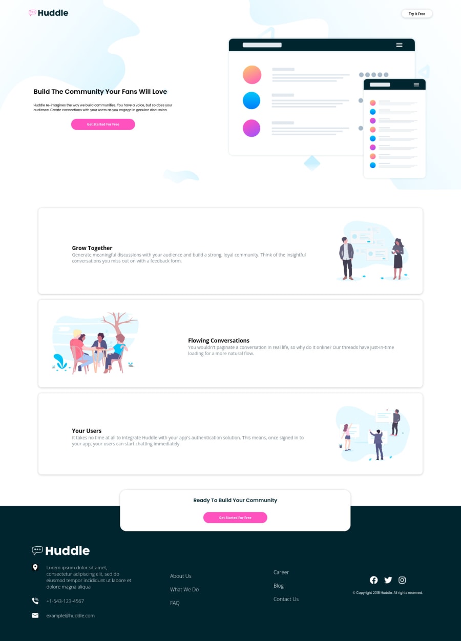 Frontend Mentor Mobile First Using Flexbox Grid And Some Transitions Coding Challenge Solution