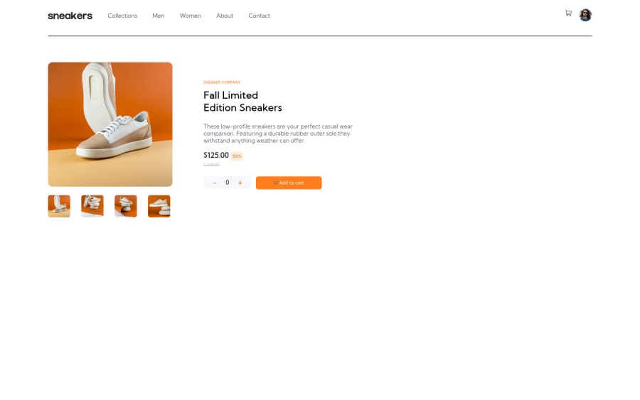Frontend Mentor E Commerce Product Page Using Html Css And Javascript