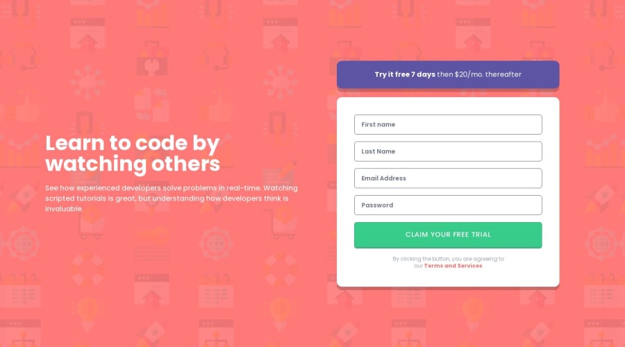 Frontend Mentor Intro Component With Signup Form Coding Challenge