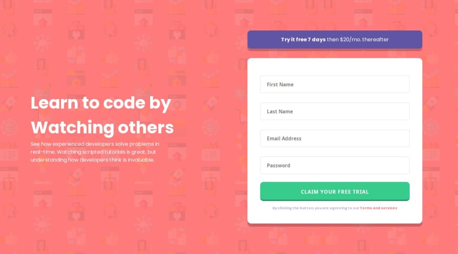 Frontend Mentor Intro Component With Signup Form Master Coding