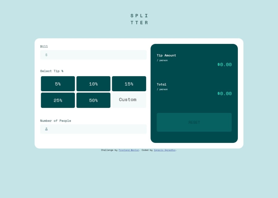 Frontend Mentor Tip Calculator App Using Html Css And Javascript Coding Challenge Solution
