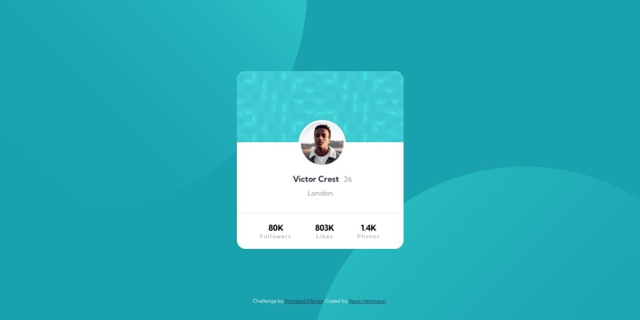 Frontend Mentor Profile Card Component Using Flexbox And Positioning Coding Challenge Solution
