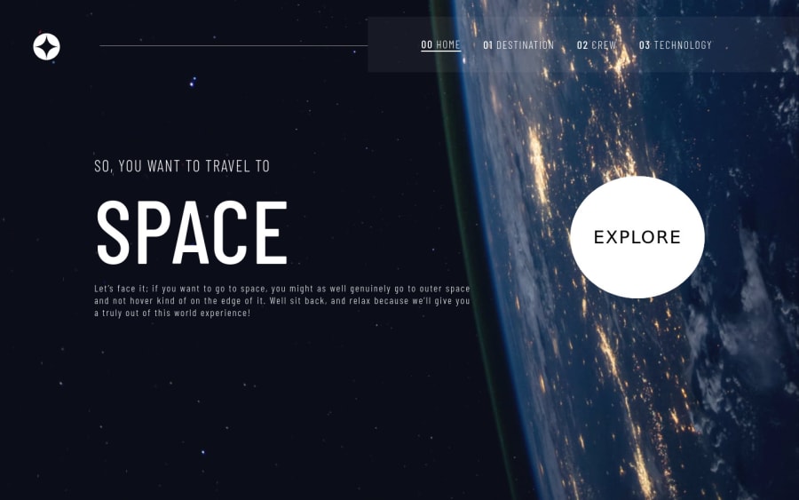 Frontend Mentor Space Tourism Using Reactjs Coding Challenge Solution