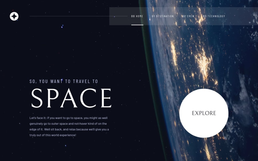 Frontend Mentor Space Tourism Multi Page Website Using React Coding