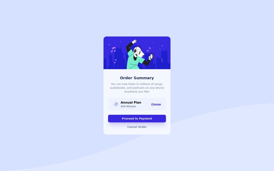 Frontend Mentor Order Summary Component Built With React And Tailwind