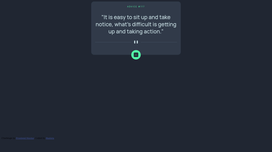 Frontend Mentor Advice Generator Using Grid And Axios Coding