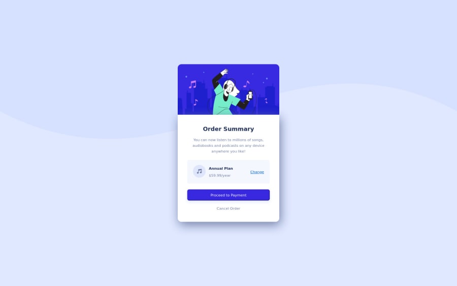 Frontend Mentor A Responsive Order Summary Card Made With Css Flexbox Coding Challenge Solution