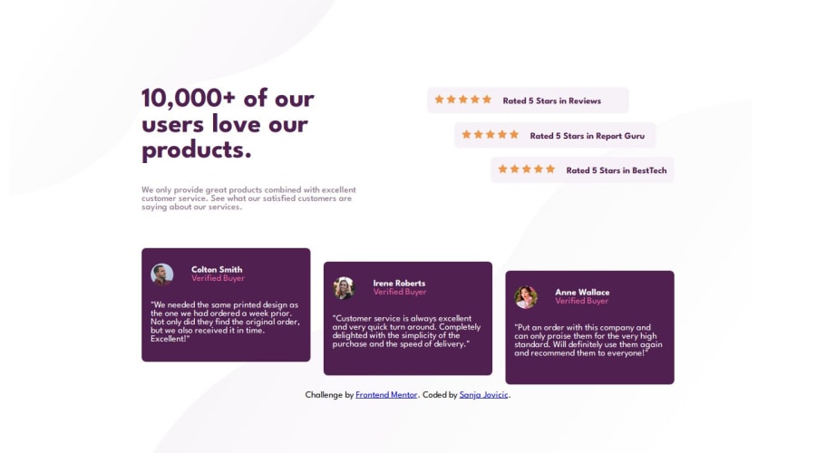 Frontend Mentor Flexbox Coding Challenge Solution