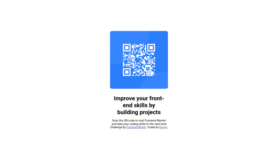 Frontend Mentor Qrcode Coding Challenge Solution