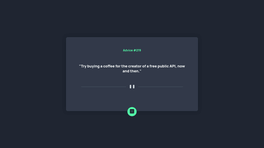 Frontend Mentor Advice Generator App With React Vite Coding Challenge