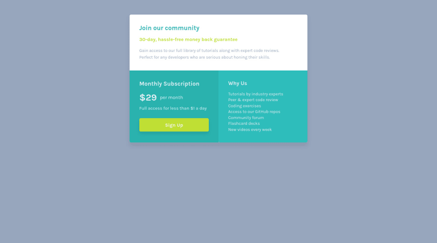 Frontend Mentor Responsive Price Grid Using Flex And Grid Coding Challenge Solution