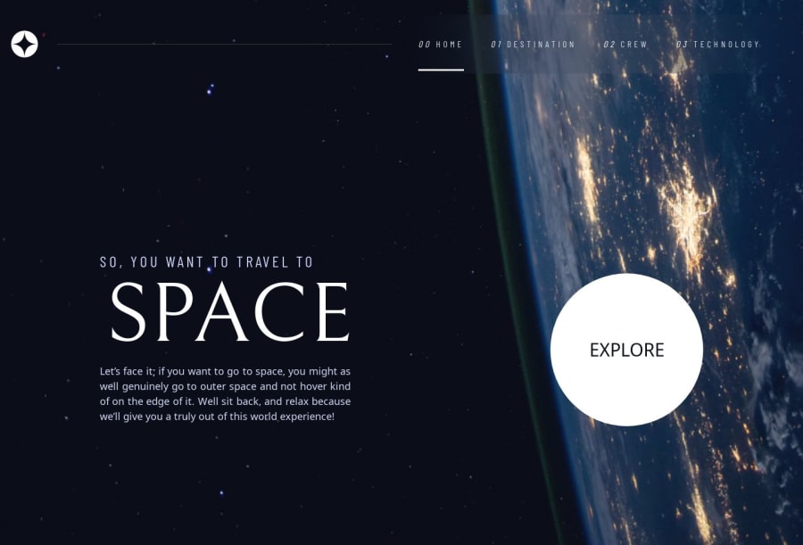 Frontend Mentor Space Tourism Website By Html Css Flexbox Menu Dropdown And Some Js Coding