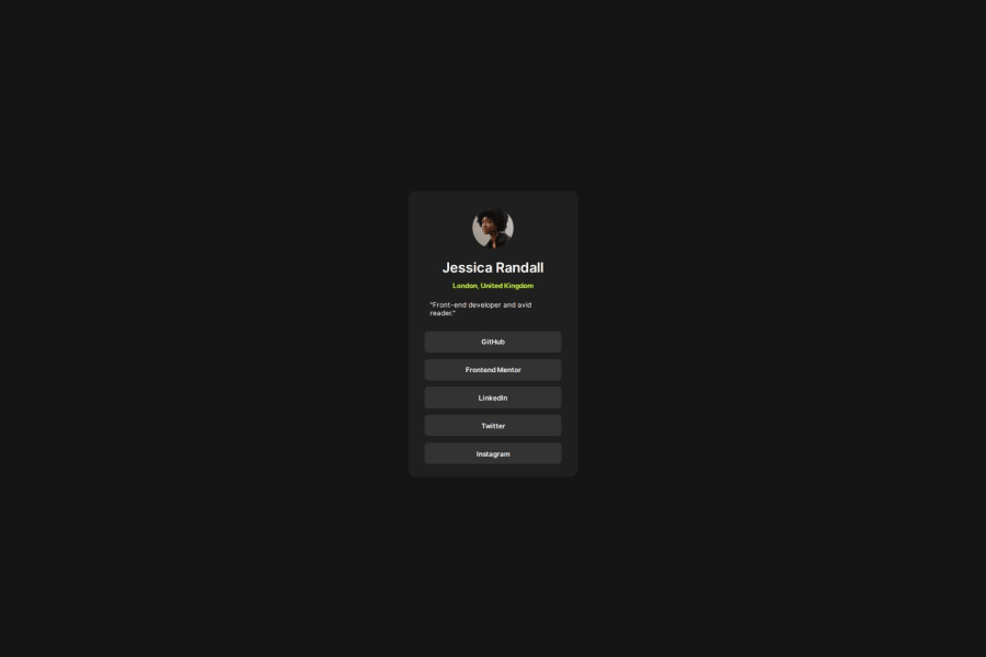 Frontend Mentor Social Links Profile Using Css And Html Coding