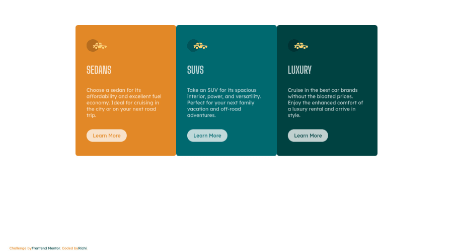 Frontend Mentor 3 Column Preview Card Component Done Using Html And Css With Flexbox Coding