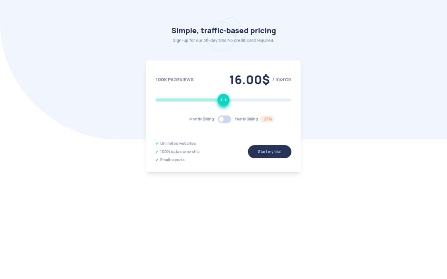 Frontend Mentor Price Slider Next13 Tailwindcss Framer Motion