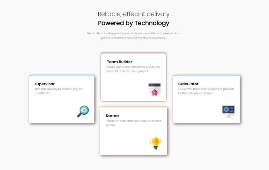 Frontend Mentor Four Card Feature Section Master Coding Challenge