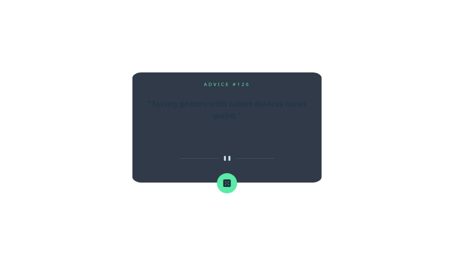 Frontend Mentor Advice Generator Coding Challenge Solution