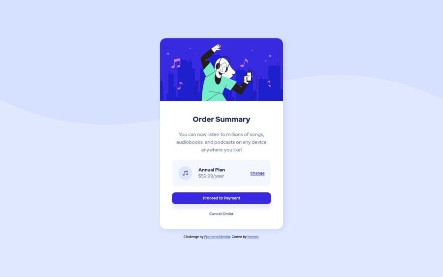 Frontend Mentor Using Vanilla Html Scss For Order Summary Coding