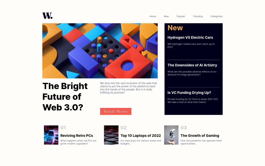 Frontend Mentor | News Webpage using CSS coding challenge solution Frontend Mentor | News Webpage using CSS coding challenge solution